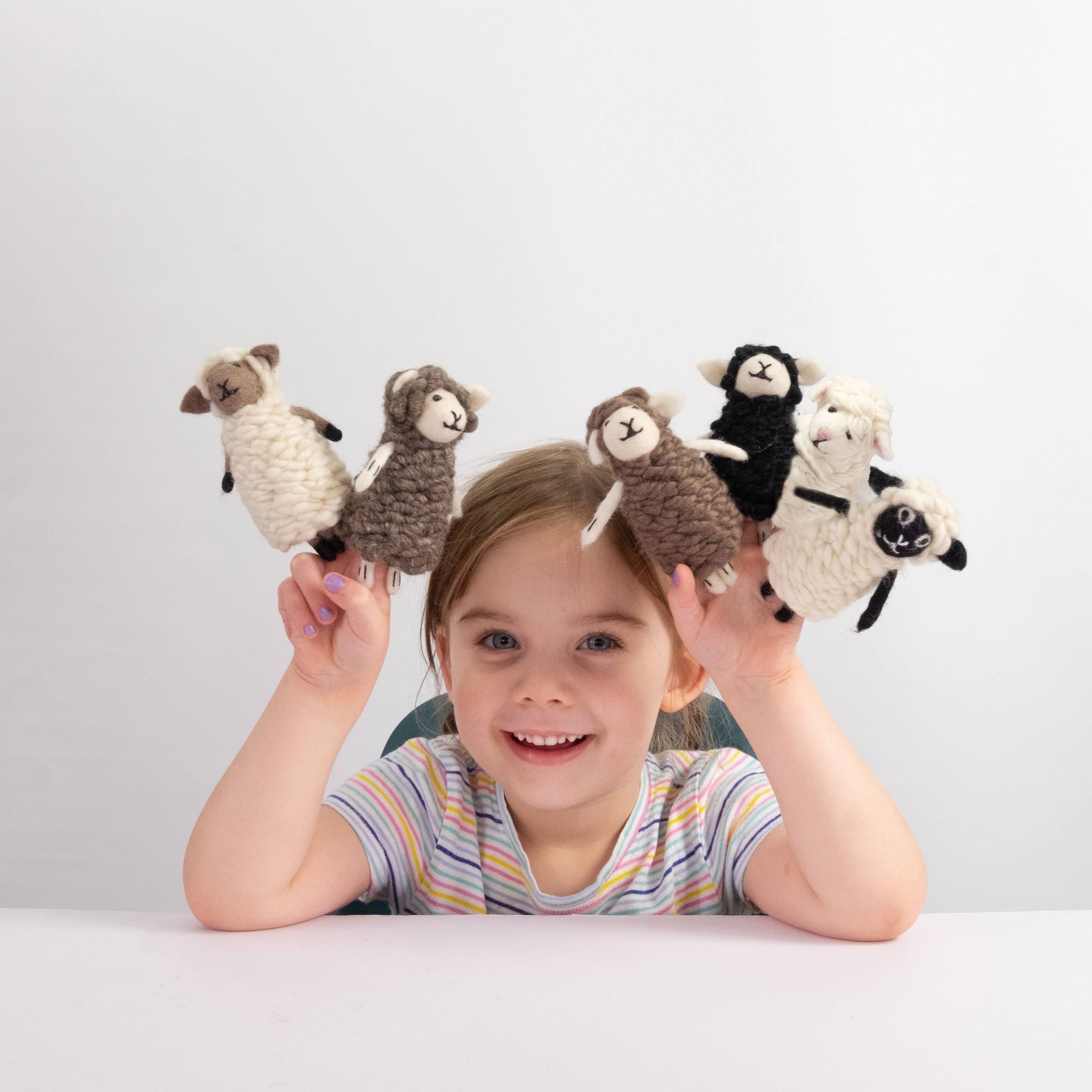 Sheep finger puppets Assorted | Bugzby's ToyShop LLC